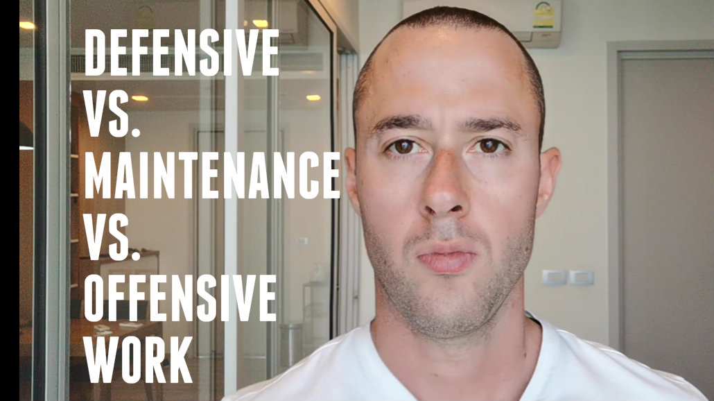 Defensive Vs. Maintenance Vs. Offensive Work
